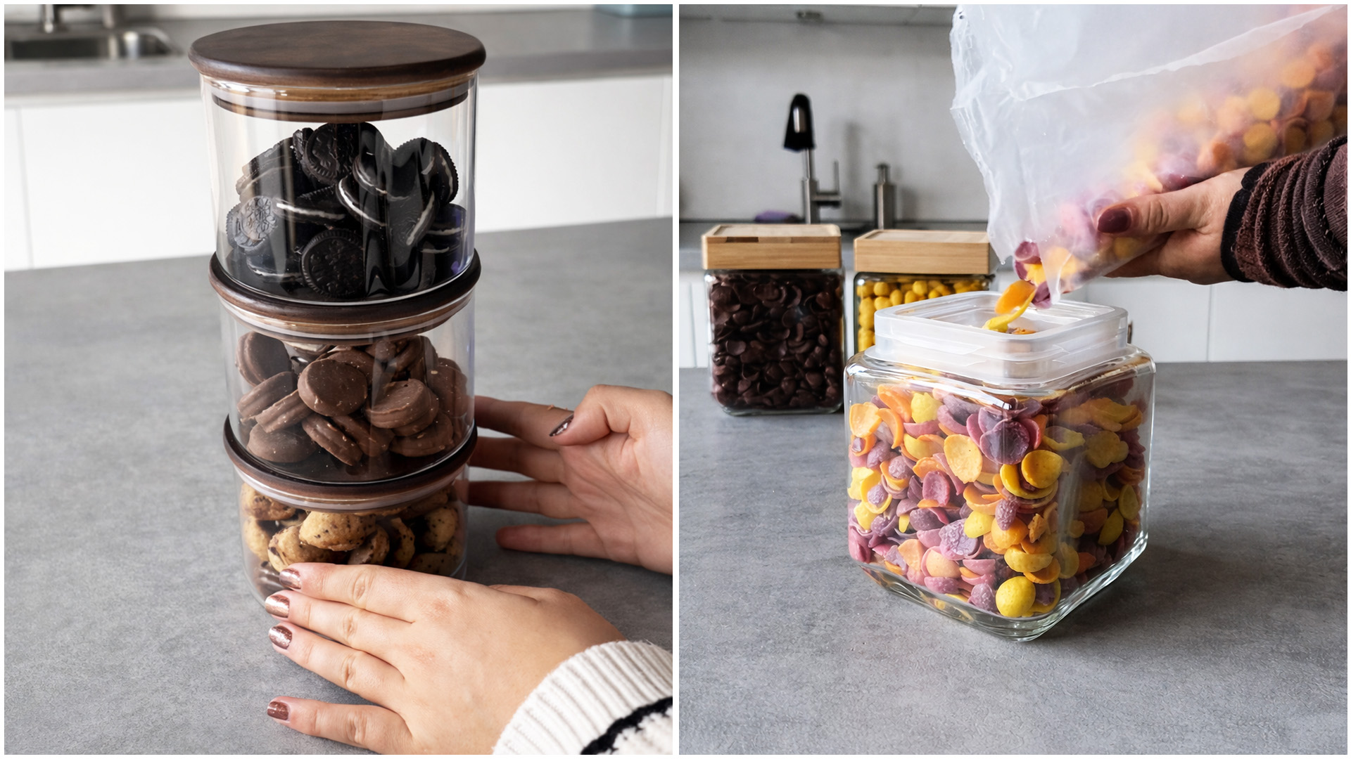 Snack restock and storage organization