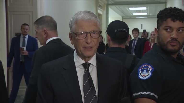 Bill Gates says 'glad to be here voluntarily' at Epstein hearing