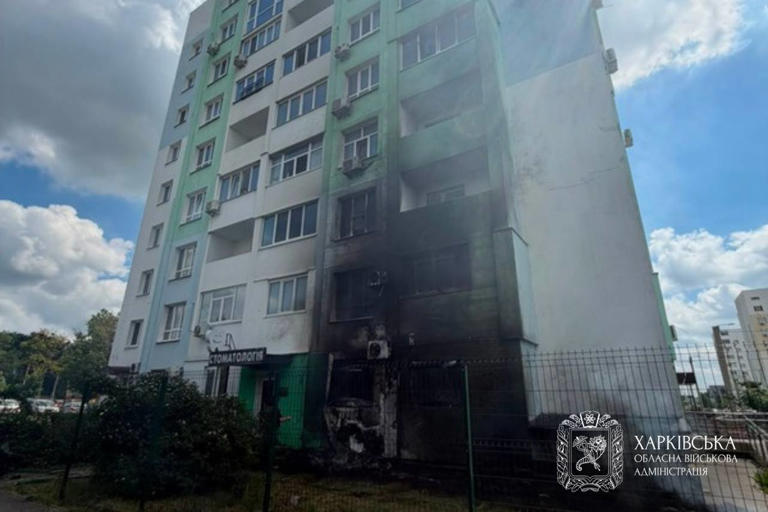 Russian drone strikes high-rise in Ukraine's Kharkiv amid massive ...