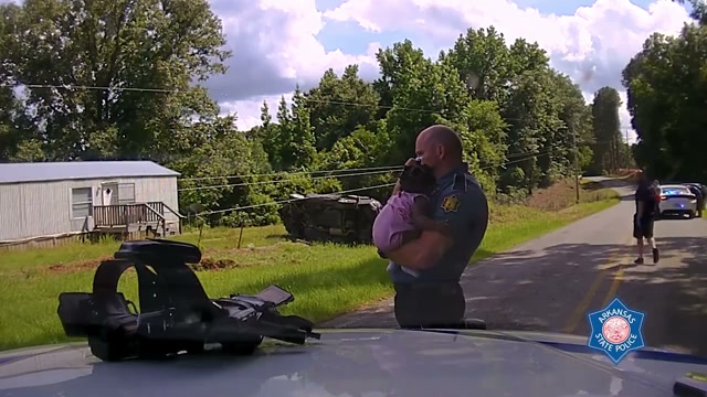 Baby thrown from rollover crash as dad leads police on chase