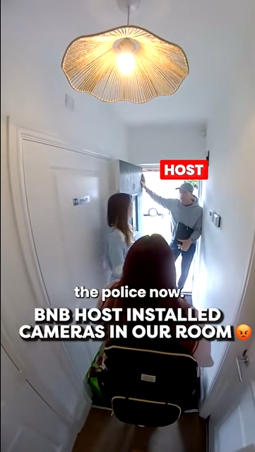 BNB host installed cameras in our room