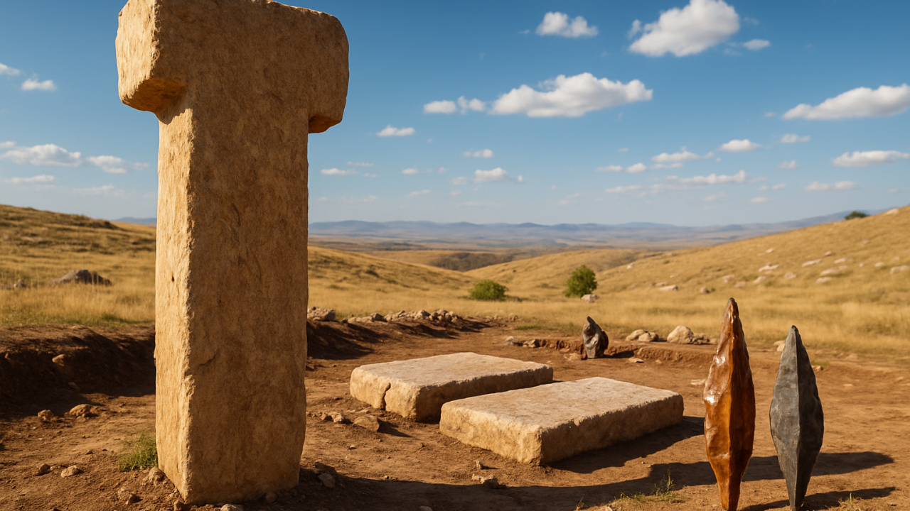 16 stone pillars found east of Gobekli Tepe