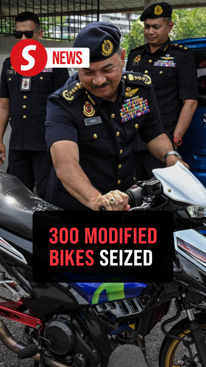 JPJ seized 300 modified motorcycles, some with brakes removed