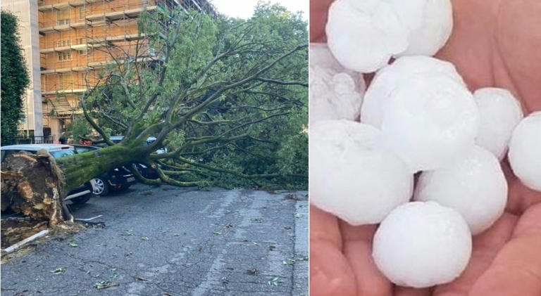 Maltempo, bomba d'acqua e di ghiaccio improvvisa su Milano e mezza ...