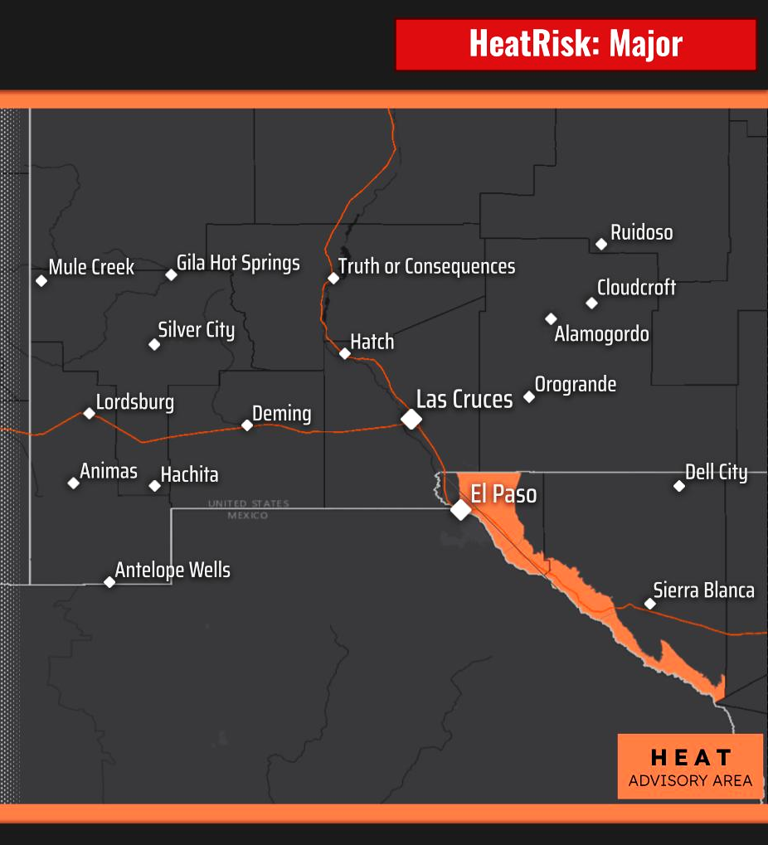 El Paso could hit 106, heat advisory issued, cooling centers open