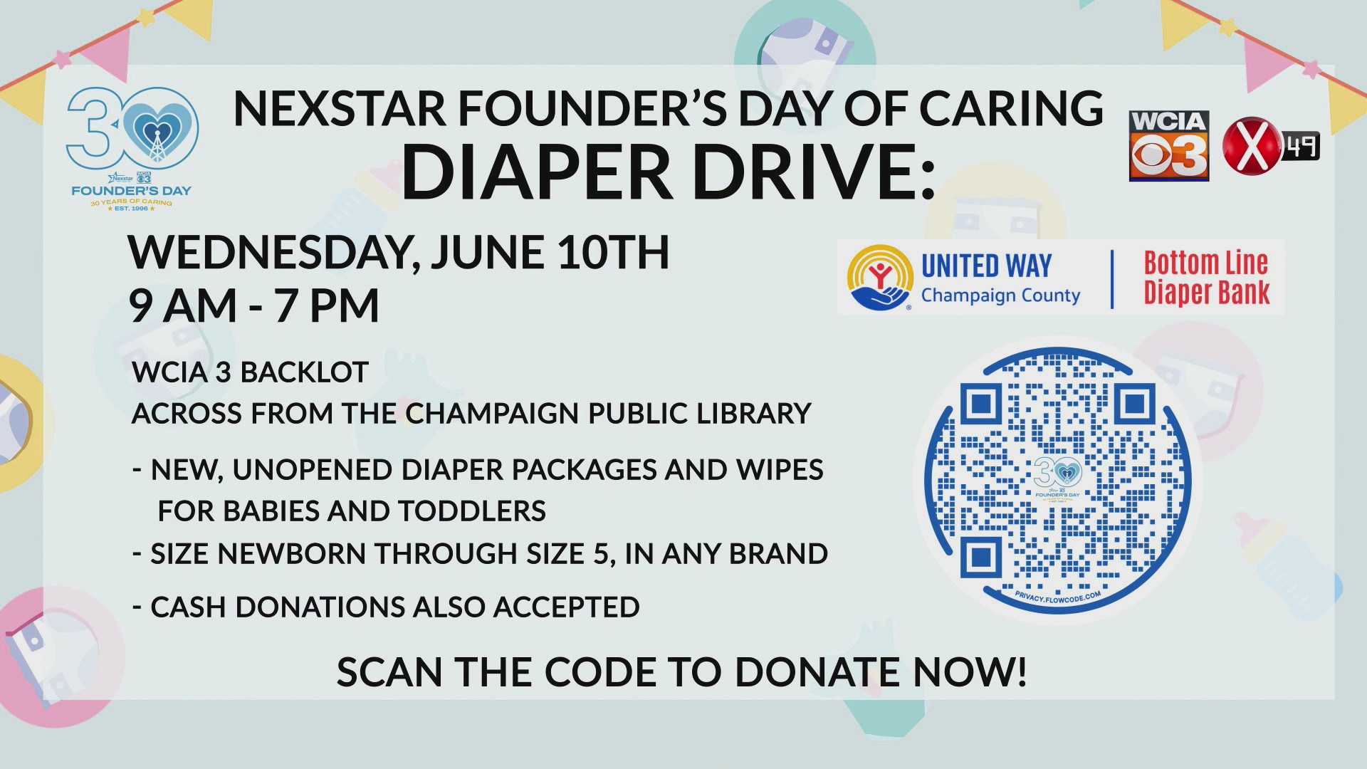 WCIA 3's diaper drive 2026 kicks off