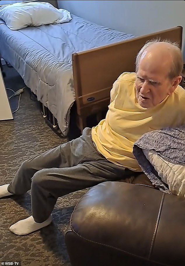 Agonized face of elderly dementia patient as he's bullied by 'hateful ...