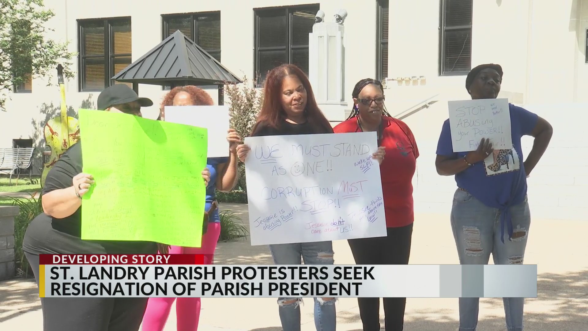 Protesters seek resignation of St. Landry Parish president