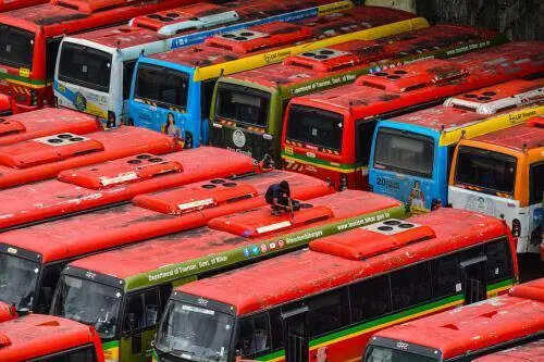 Two injured after BEST bus brushes them in Mumbai