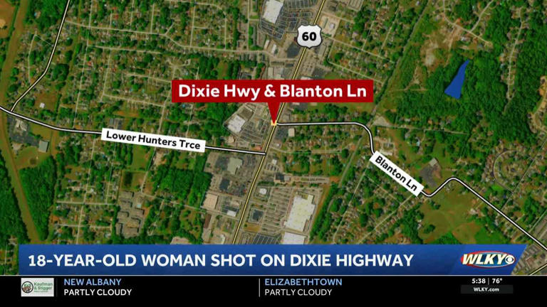 LMPD: 18-year-old woman shot while riding in vehicle on Dixie Highway