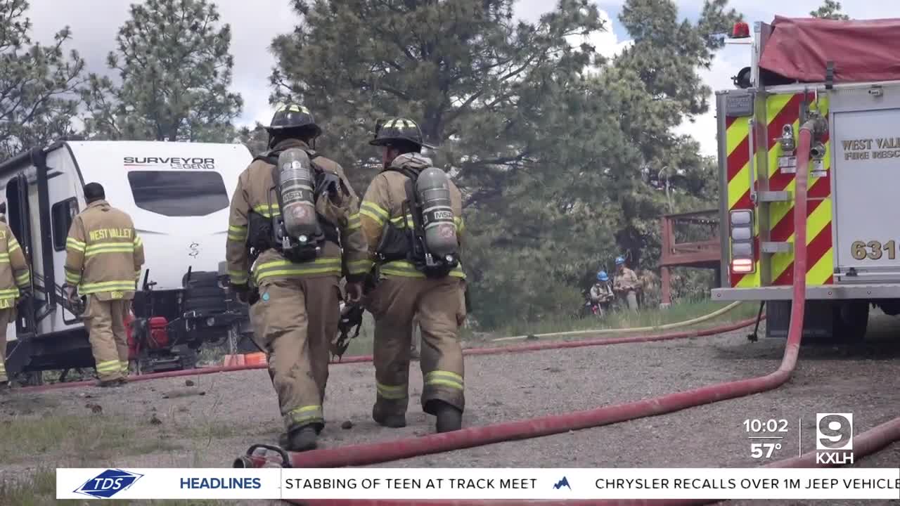 Barn destroyed by fire in Helena Valley