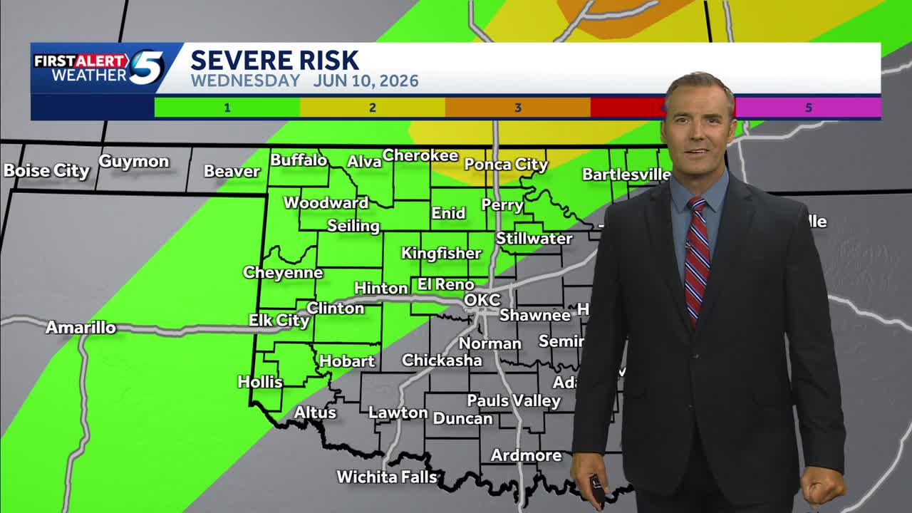 Wednesday June 10, 2026: Severe storm timeline