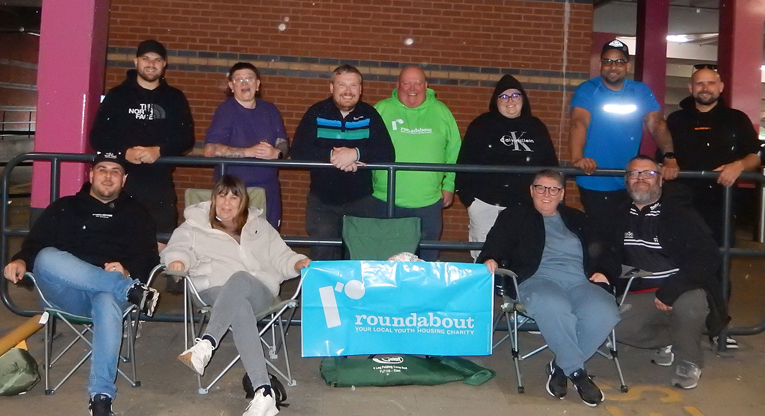 Brave bus drivers sleep out for homelessness charity