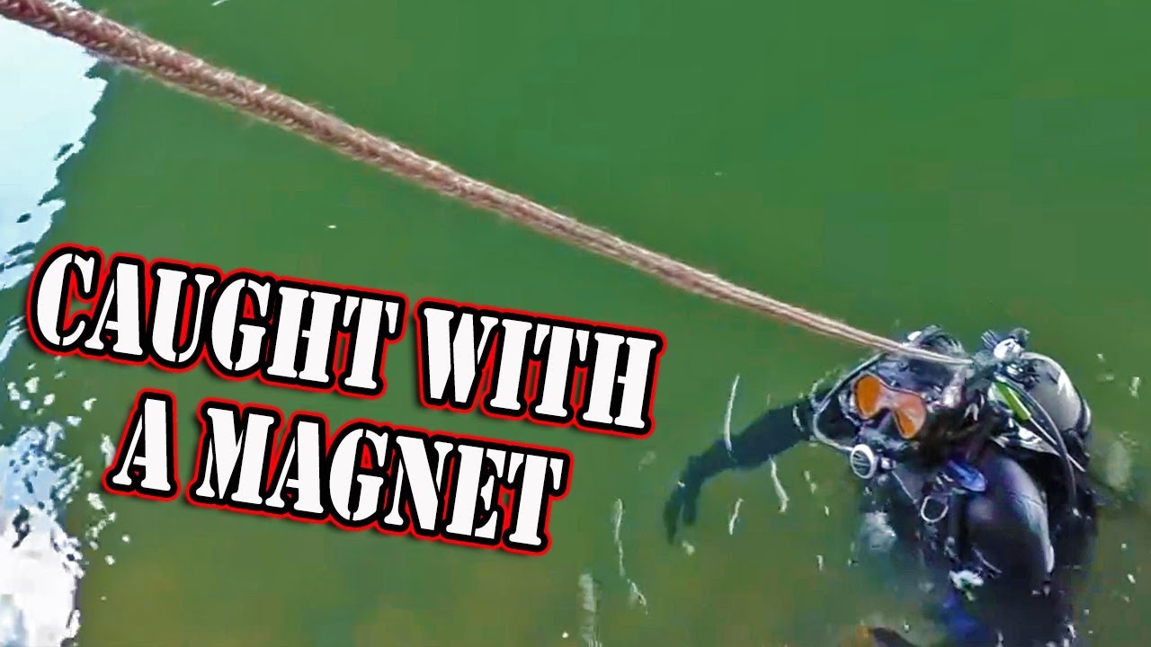 Magnet fishing adventure meets underwater treasure hunt