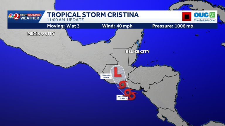 Tropical Storm Cristina to make landfall in Central America, could ...