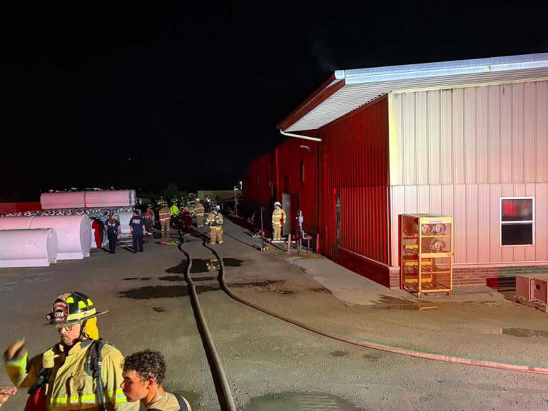 Clinton firefighter hurt in tank manufacturing building fire
