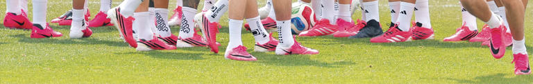 World Cup football boots turn pink across brands