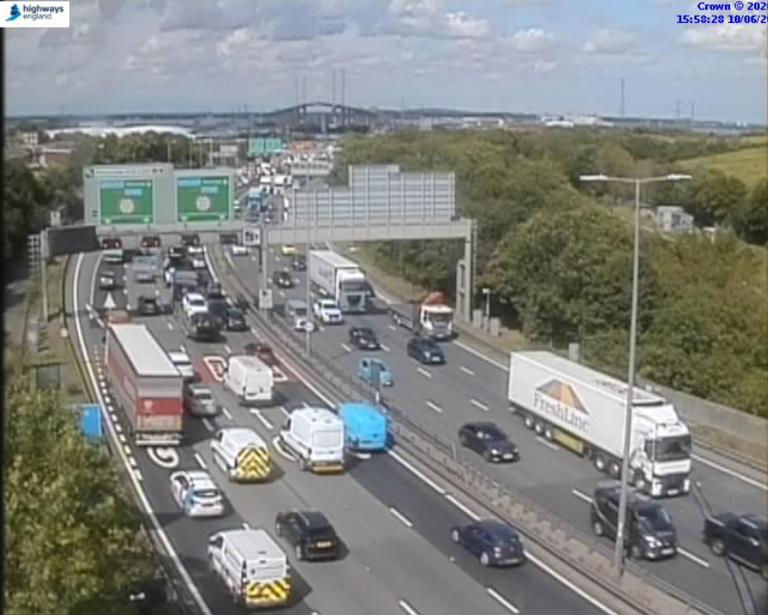 Dartford Crossing bridge closure causes huge queues on M25