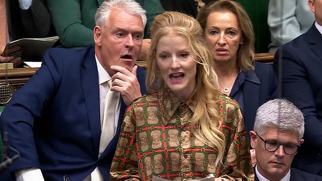 Reform MPs scowl after being described as 'dirty grubbiness' by Green MP