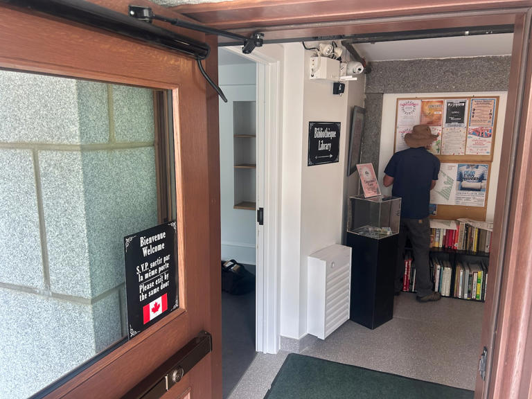 Library straddling Quebec-Vermont border gets new Canadian entrance