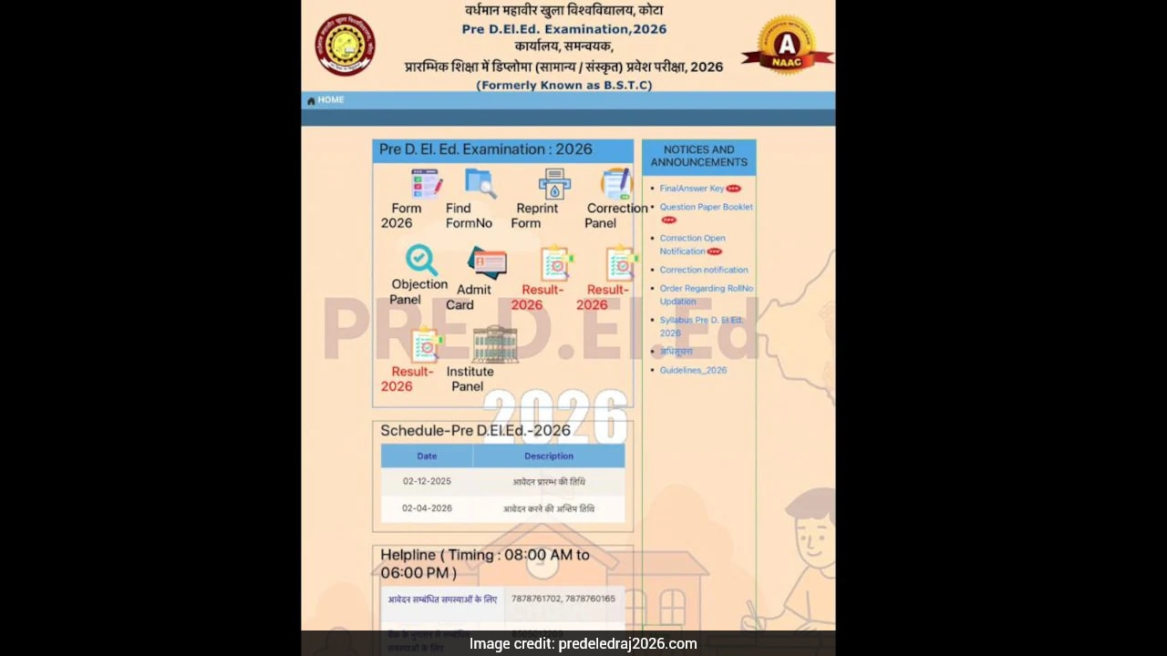Rajasthan pre DELED result 2026 out: Scorecard link active, download here