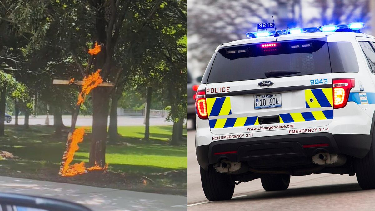 Burning cross in Chicago park revives fears over hate symbols as police ...