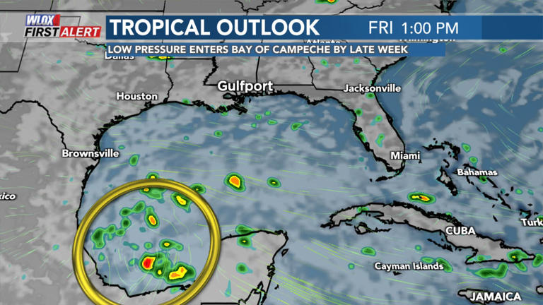 Area to watch in Bay of Campeche late-week
