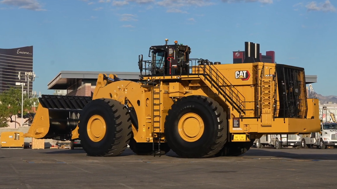The incredible size of this mining wheel loader