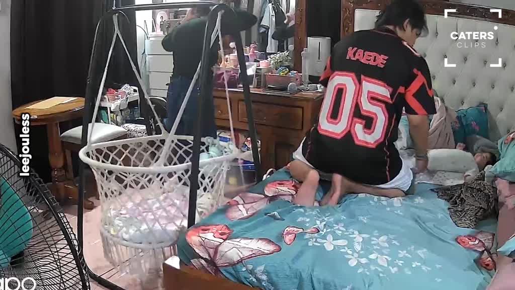 Parent's split-second decision during earthquake caught on camera