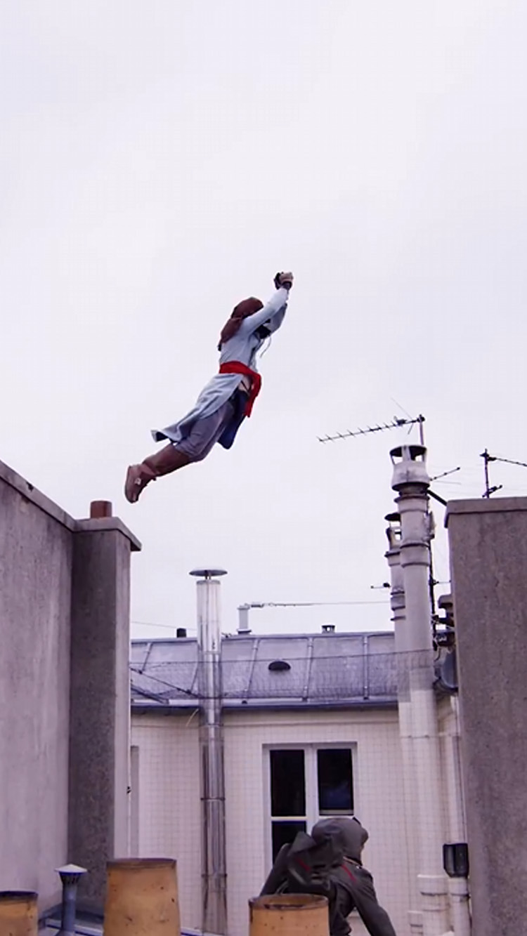 Paris skyline becomes a rooftop parkour playground