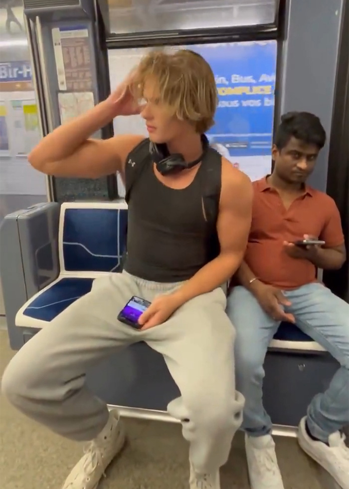 Looksmaxxer allegedly sits next to man on the subway to 'mog' him, but ...
