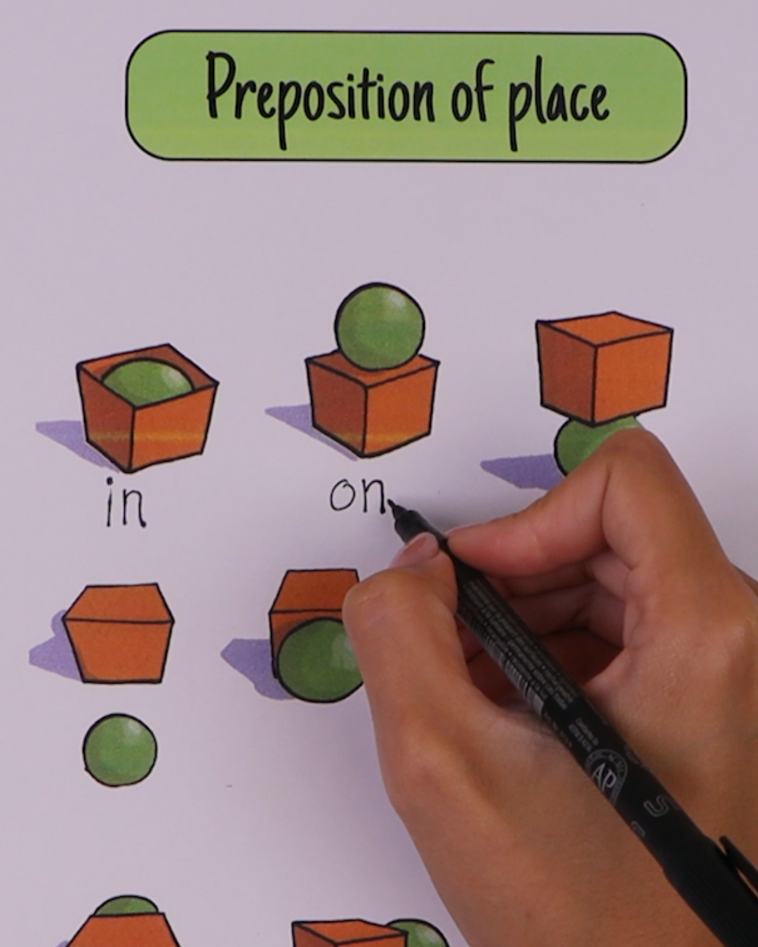 Preposiciones de lugar simplificadas con imágenes📝