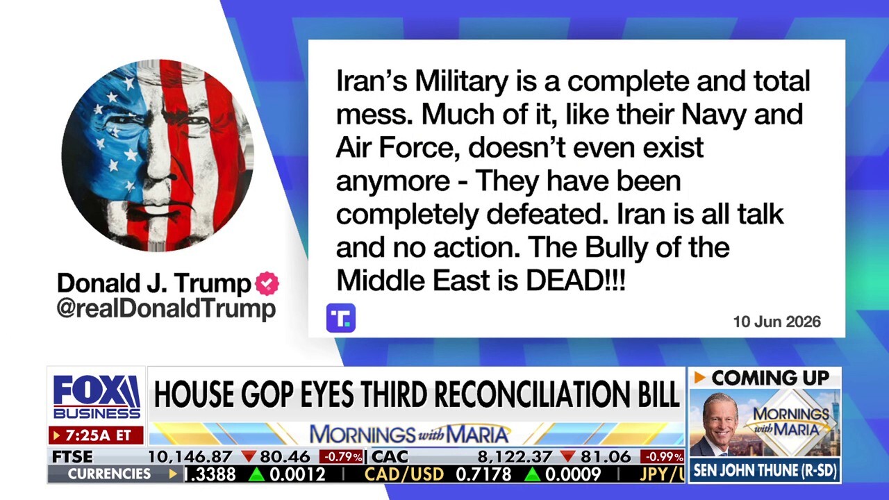 Trump slams Iran's military, claims it's a 'total mess'