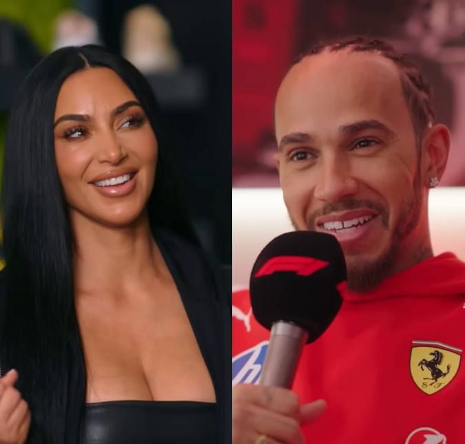 Casal do momento! Kim Kardashian e Lewis Hamilton são flagrados aos beijos