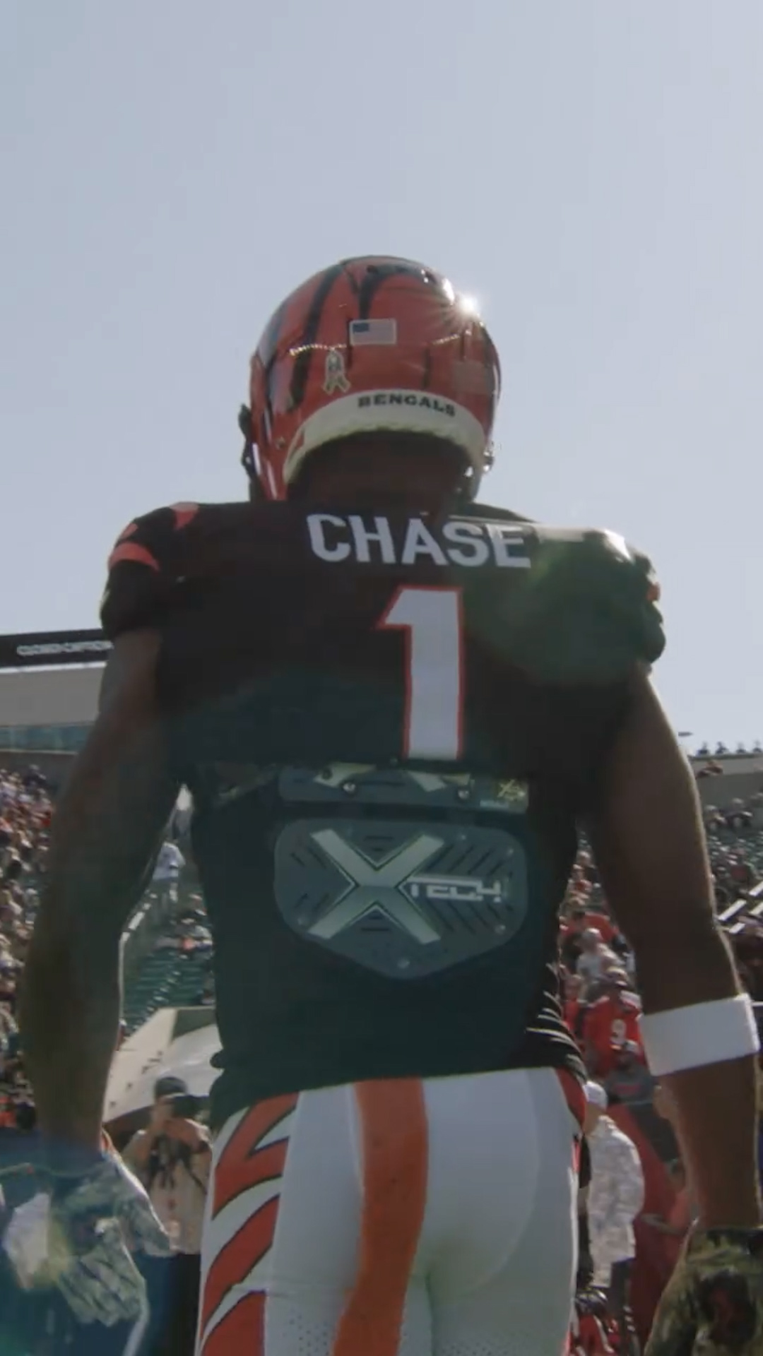 Ja'Marr Chase triple crown artifacts displayed at Pro Football Hall of Fame