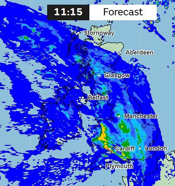 Met Office weather map shows only 6 counties spared by rain on Thursday