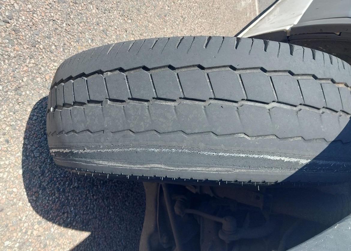 Police stop vehicle in Hastings with 'dangerously' worn tyre