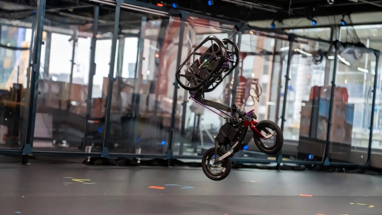 Bike robot lands first unassisted front flip thanks to Ph.D student
