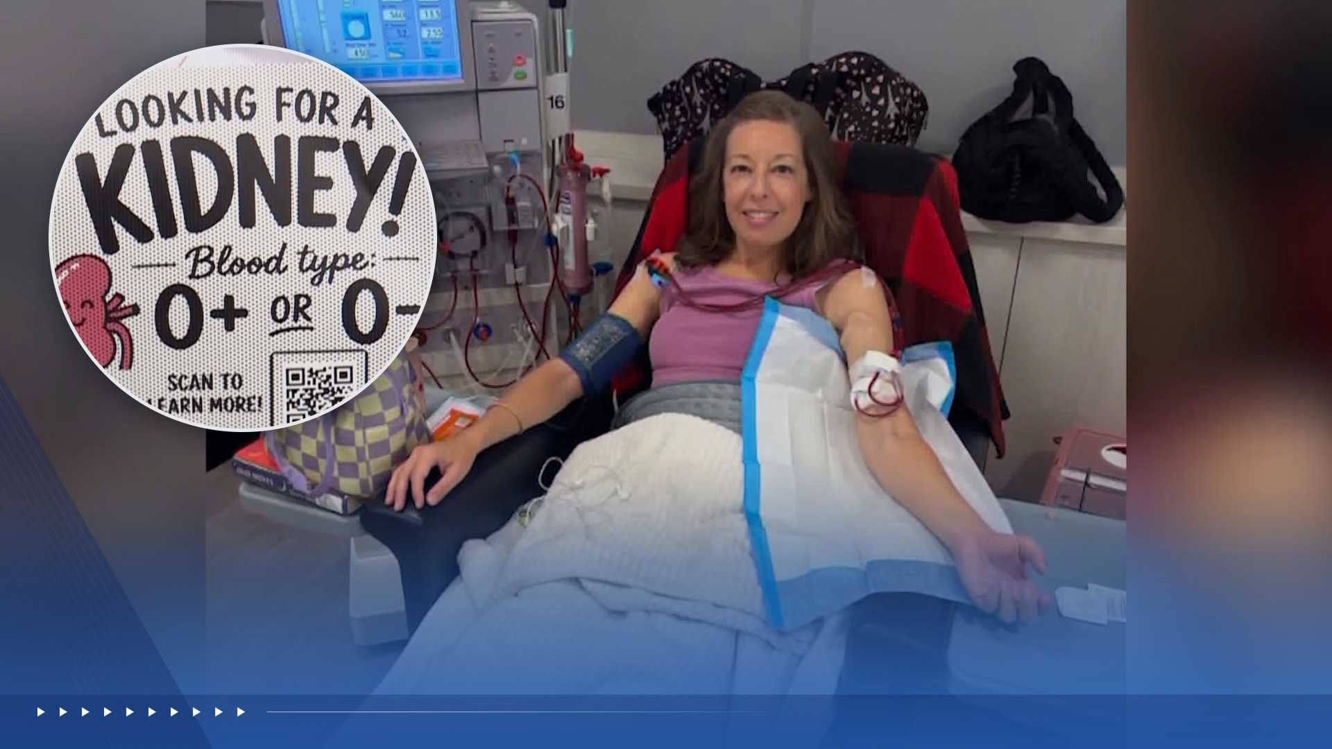 Spreading stickers for a solution: Woman using decals to find a kidney ...