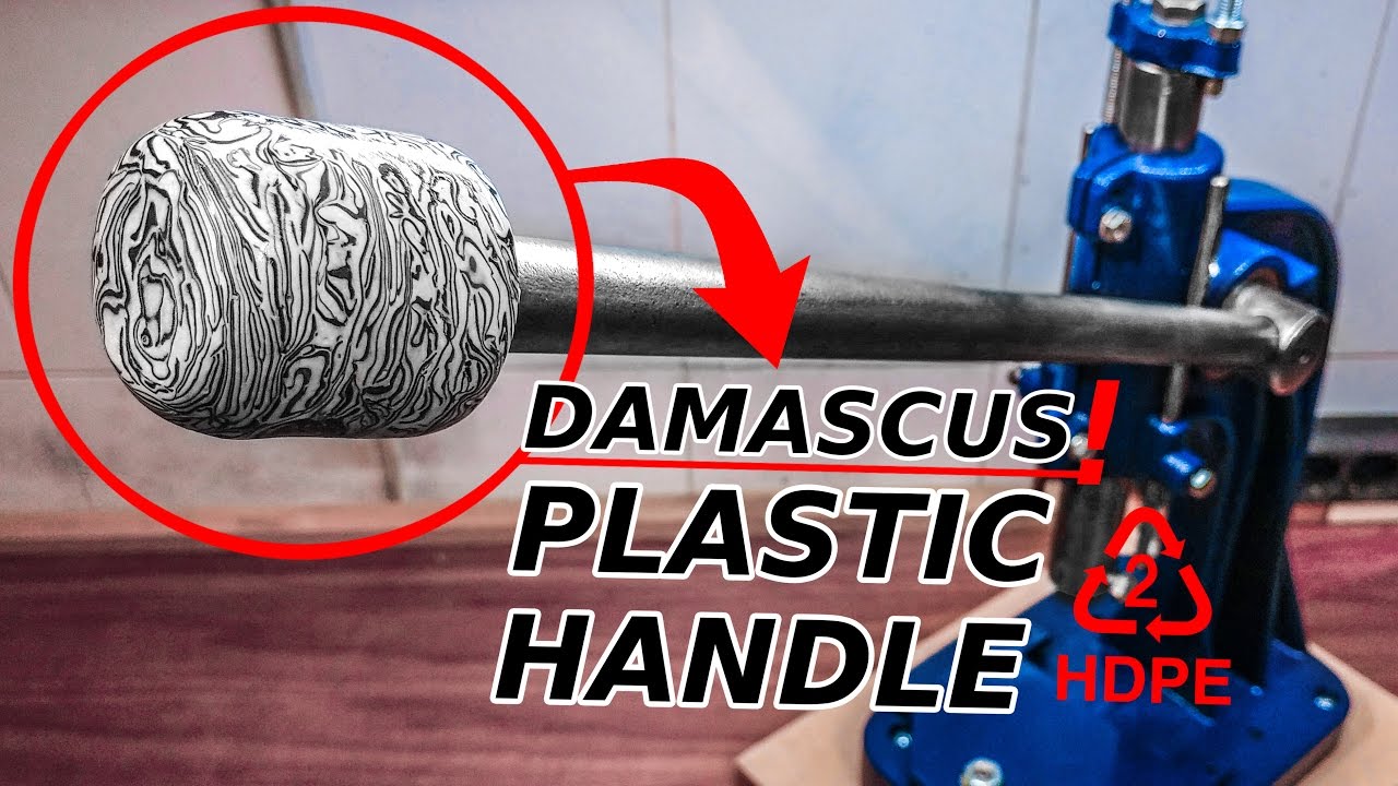DIY Damascus HDPE handle for your tools!