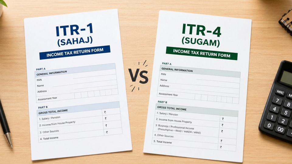 ITR filing AY 2026–27: Difference between ITR-1 and ITR-4 — who should ...