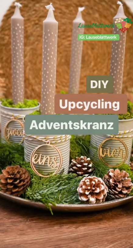 Nachhaltige Adventskranz-Ideen DIY