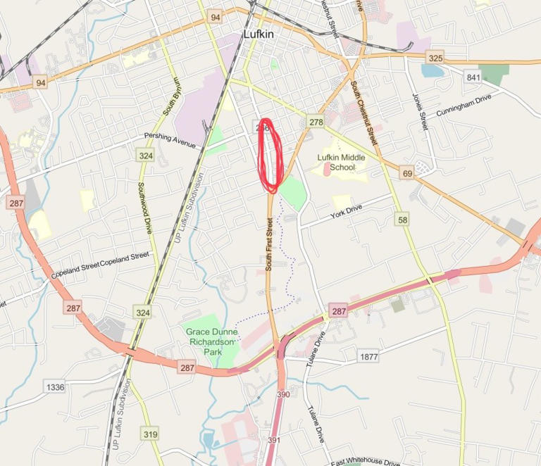 Traffic alert: South First Street closed for construction in Lufkin