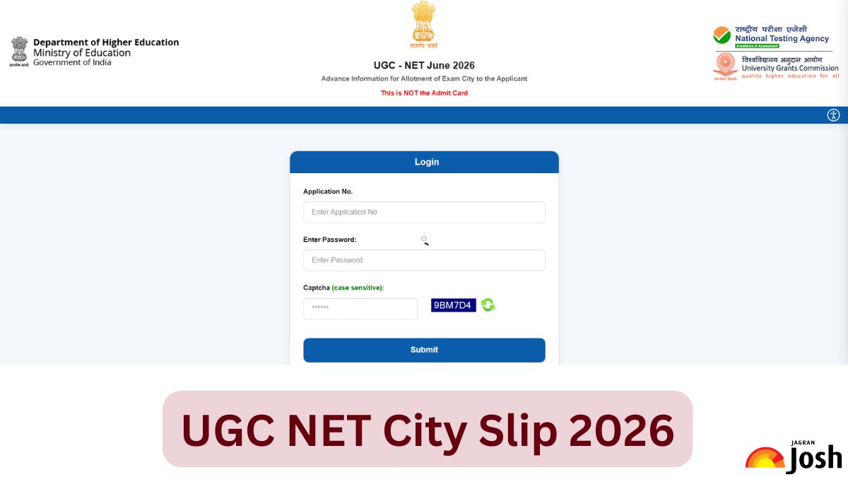 UGC NET city slip 2026 out at ugcnet.nta.nic.in: Direct link to check ...