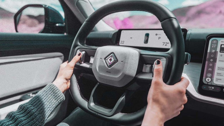 Rivian's volume knob replacement is clever. Maybe too clever