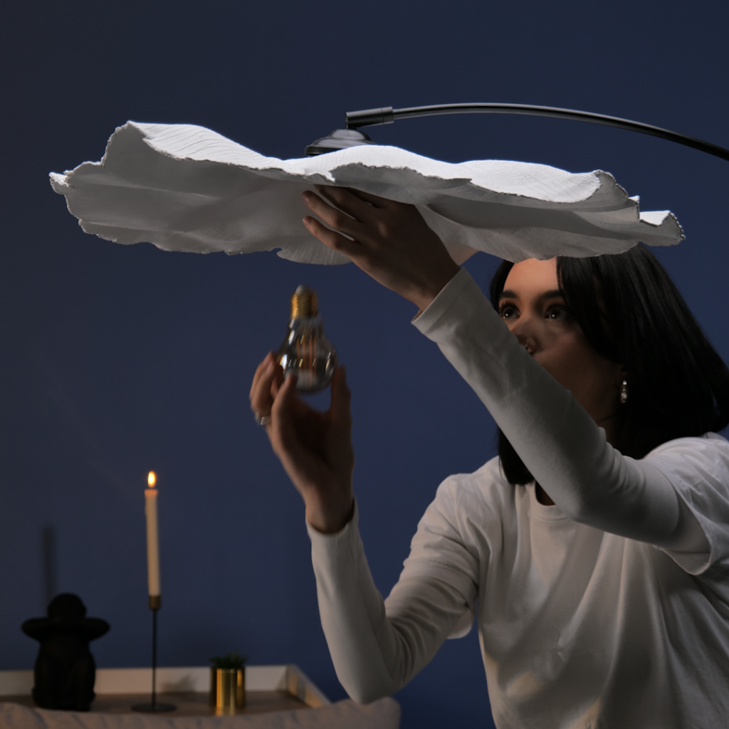 DIY unique clay lamp!💡