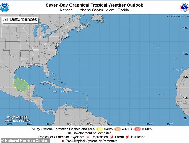 Hurricane trackers issue first threat warning as tropical disturbance ...