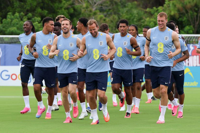England stars look like lobsters in their official World Cup snaps ...