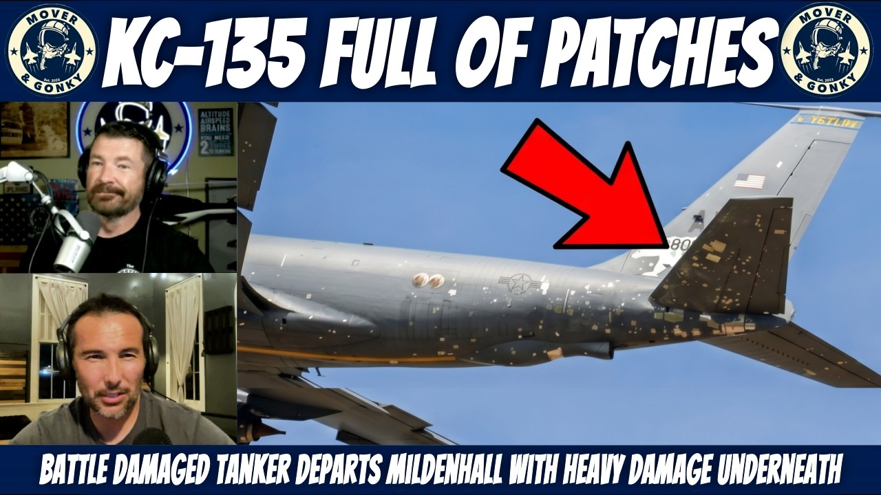 Battle-damaged KC-135 makes it home!