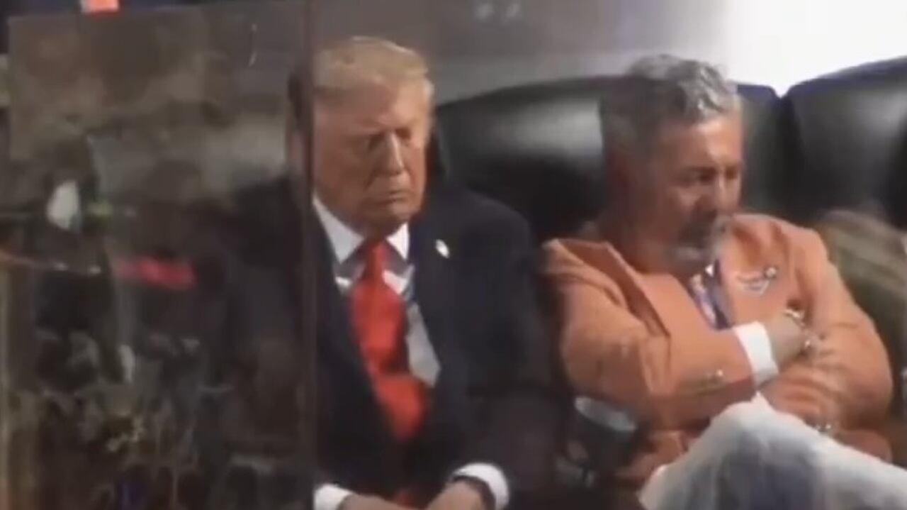 Trump accused of dozing off during NBA Finals game in New York